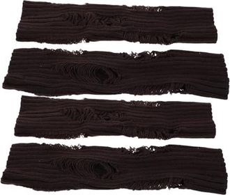 Valiclud 2 Paires Manchettes Tricot&eacute;es Sans Doigts pour Femmes Chauds &agrave; Crochet avec Ouvertures Mitaines Longues et Respirantes pour Automne Hiver