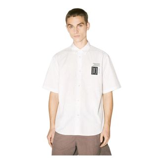 Undercover Logo Patch Baumwollhemd - - Shirts - Herren - Wei&szlig; - 2XL