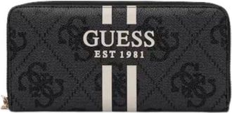 Guess Femme, Accessoires, Noir, Taille: ONE Size Laurel Large Zip-Around Wallet