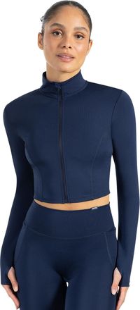 Smilodox Crop Jacke Damen Nilai, figurbetonte Sportjacke mit Stehkragen, Frontzipper & Daumenlöchern, Funktionsjacke, ideal für Alltag, Training, Athleisure, F