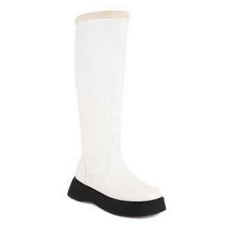 Generic Bottes de neige thermiques pour femme - &Agrave; talon rond - Imperm&eacute;ables - Tendance - Chaudes - En peluche, blanc, 39.5 EU