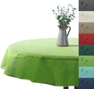 Heimtexland Outdoor Tischdecke Gartentischdecke wasserfest wetterbeständig rutschfest waschbar Outdoortischdecke Weichschaum Garten Balkon Camping Party Tischdeko