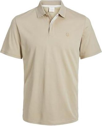 Jack & Jones Jprccrodney Ss Polo Sn Homme Polo, Beige, XXL