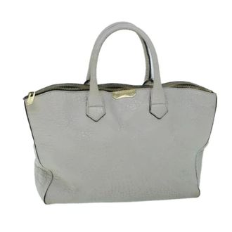 Burberry Pre-owned Cuir cabas - Femme - Pre-owned - Gris - Taille: ONE Size
