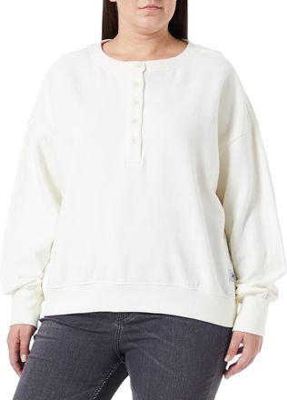Lee Womens Sweat Henley Sweatshirt, Ecru, Small