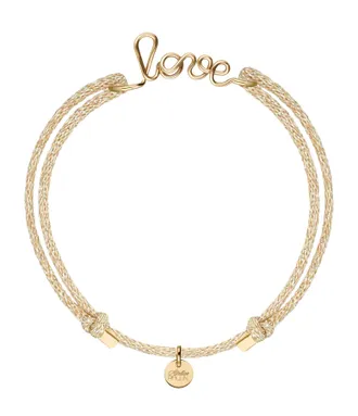 Atelier Paulin Bracelet Cordon Lurex Love Gold Filled