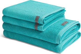 ROSS 4 teiliges Frottier-Set - Selection Bio-Baumwolle (2 X Handtuch 2 X Duschtuch im Set) - 540 g/m2 - Baumwolle - Frottee - saugstark - weich und flausch