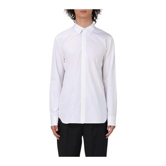 Jil Sander Homme, Chemises, Blanc, Taille: M Chemise Classique en Coton, Blanche, Style Minimaliste