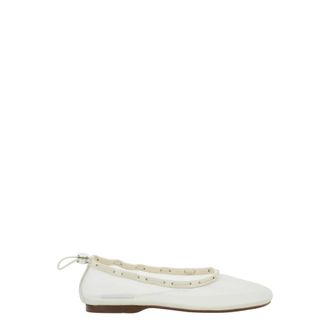 Alohas Alohas, Femme, Chaussures, Blanc, Taille: 39 EU Ballerines Blanches avec Design en Mesh