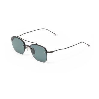 Thom Browne Lunettes de soleil pilote semi-cercl&eacute;es en titane - unisex - Accessoires - Noir - Taille: 53 MM