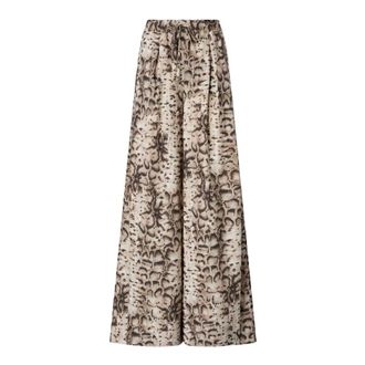 Pinko Baumwollhose mit Animal-Print - - Trousers - Damen - Mehrfarbig - L