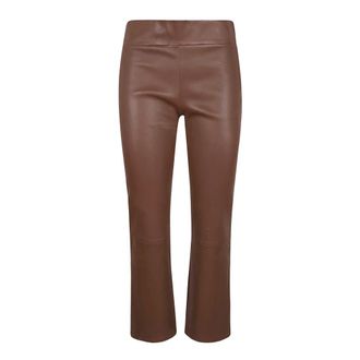 Arma Leder-Baumwollhose - - Trousers - Damen - Braun - L