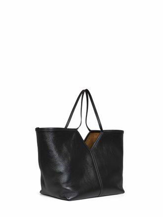 Saint Laurent Womens Small Y Leather Tote Bag Black Calf Shoulder