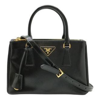 Prada Pre-owned Galleria Patent Leather 2way Bag - - Pre-owned - Damen - Schwarzk - ONE SIZE