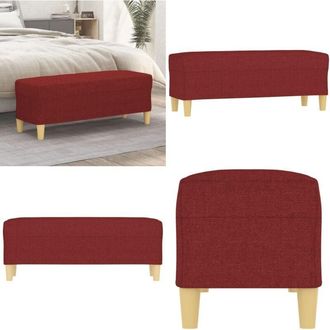 vidaXL Vidaxl - Sitzbank Weinrot 100x35x41 cm Stoff - Sitzbank - Weinrot - Sofa - Polsterung - Schaumstoff - Home & Living