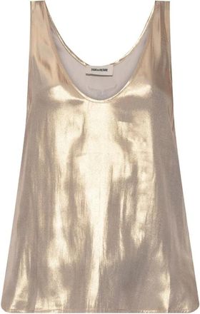 Zadig&Voltaire Femme, Tops, Jaune, Taille: 38 FR Tank Top Tarys Satin