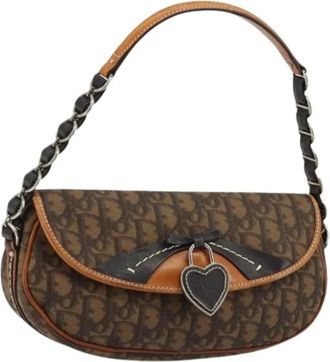 Dior Pre-owned Sac bandouli&egrave;re Vintage Trotter - Femme - Pre-owned - Brun - Taille: ONE Size