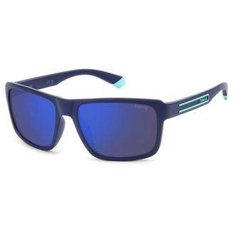 Polaroid Blau Verspiegelte Sonnenbrille Matt Blauer Rahmen - - Accessories - Herren - Blau - 54 MM