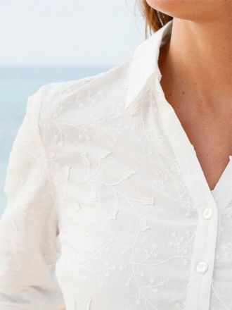 Witt Klassische Bluse Baumwoll-Bluse 3/4-Arm
