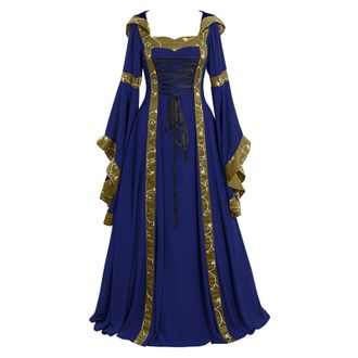 Generic 80er Trainingsanzug, Produktkategorie Cosplaykost&uuml;m - Mittelalterliches Bodenkleid f&uuml;r Damen im Gothic-Stil - Elegantes -Innengewand ohne Zusatzinform