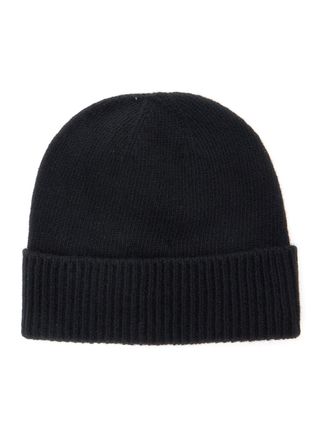Vivienne Westwood Unisex Black Cashmere Beanie With Orb Patch Hat