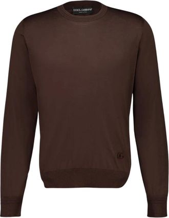Dolce & Gabbana Homme, Pulls, Brun, Taille: L Pulls &agrave; col rond