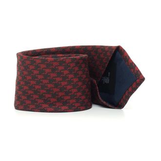 Corneliani Hundezahn Design Wolle Seide Krawatte - - Accessories - Herren - Rot - ONE SIZE