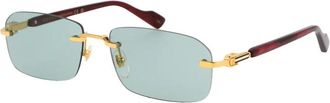 Gucci Rechteckige Sonnenbrille - - Accessories - unisex - Gelb - 56 MM