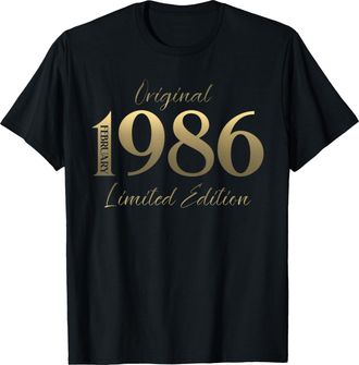 Generic 40. Geburtstag Februar 1986 Vintage Jahrgang T-Shirt