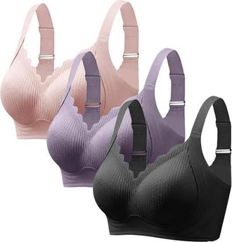 Generic Nouveau soutien-gorge sans armatures grande taille pour femme, fin, respirant, souligne les gros seins et met en valeur de belles courbes parfaites. B