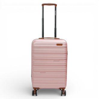 Infinity Leather Hardshell Rose Gold Kabine 55 x 36 x 20 cm ABS Koffer Gep&auml;ck f&uuml;r Easyjet, Ryanair
