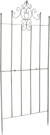 Clp Rankgitter Metall 170 cm hoch Paula, stabile Rankhilfe für Kletterpflanzen, Rankzaun in Landhausstil, Farbe:antik-grün