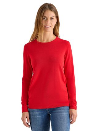 Cecil Damen 3015619 Basic Pullover, Fiery Red, M EU