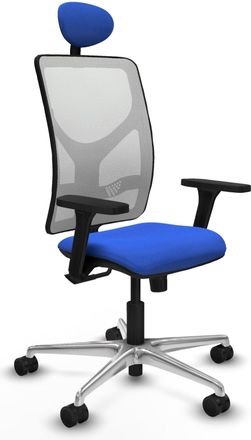 Piqueras y Crespo Computerstuhl mit 3D-Armlehnen, h&ouml;henverstellbarer Lendenwirbelst&uuml;tze und festem Kopfteil, ausgestattet mit Sincro 3 Positionen und Schneideschaum, We