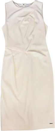 Calvin Klein Femme, Robes, Beige, Taille: 42 FR Robe Drapp&eacute;e Sans Manches