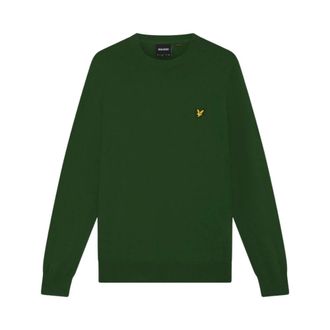 Lyle & Scott Pull Col Rond Coton M&eacute;rinos - Homme - Pulls - Vert - Taille: S