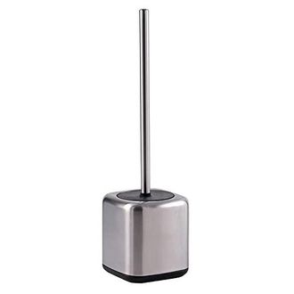 Gedy Toilettenbürstenhalter, Edelstahl, satiniertes Chrom, 10,5 x 10,5 x 43,5 cm
