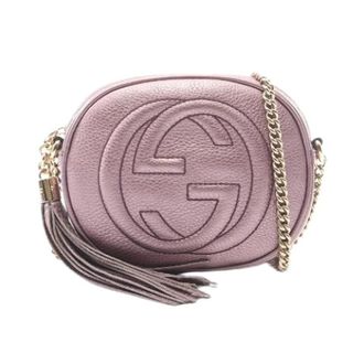 Gucci Pre-owned Soho Metallic Leather Shoulder Bag - - Pre-owned - Damen - Lila - ONE SIZE