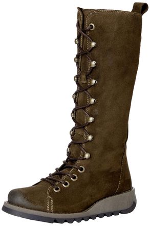 FLY London Damen SYAS652FLY Kniehohe Stiefel, Sludge, 35 EU