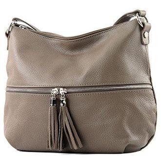 modamoda.de T159 Sac &agrave; bandouli&egrave;re en cuir pour femme - Moyen - Fabriqu&eacute; &agrave; la main en Italie, Medium
