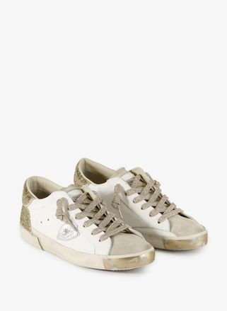 Philippe Model Baskets bi-mati&egrave;re en cuir