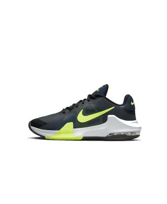 Nike Nike Herren Air Max Impact 4 Sneaker, Schwarz Volt Armory Navy Pure Platinum, 45.5 EU