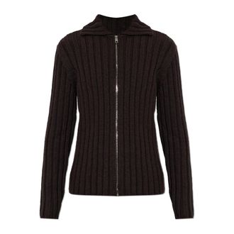 Dolce & Gabbana Wollstrickjacke mit breitem Kragen - - Knitwear - Herren - Braun - M