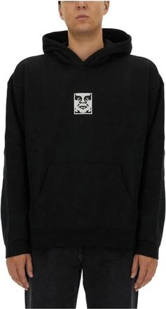 Obey Homme, Sweatshirts et sweats &agrave; capuche, Noir, Taille: M Eyes Icon Sweat &agrave; capuche