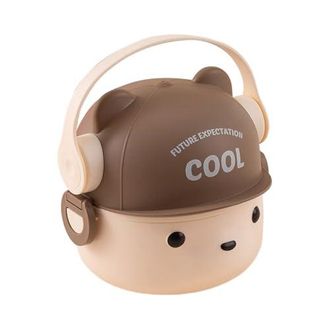 Generic Bo&icirc;te &agrave; d&eacute;jeuner pour enfants en bas &acirc;ge pour cr&egrave;che, ours mignon, double couche, conteneurs de sandwichs de 800 ml, stockage de nourriture pour la sa