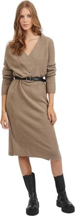 Vila Strickkleider - - Dresses - Damen - Beige - XS