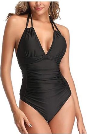 Generic Maillot de bain pour femme athl&eacute;tique &agrave; s&eacute;chage rapide Monokini Plage Basique Contr&ocirc;le du ventre Imprim&eacute; Maillots de bain Vintage Summer Ladies Beachw
