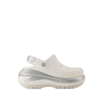 Crocs Femme, Chaussures, Blanc, Taille: 41 EU Blanc/Argent Sandales Synth&eacute;tiques - Mega Crush
