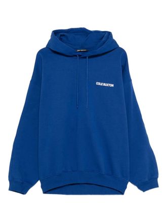 Cole Buxton Hoodie mit Logo-Print - Blau