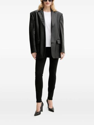 A|X Armani Exchange jean &agrave; taille ceintur&eacute;e - Noir